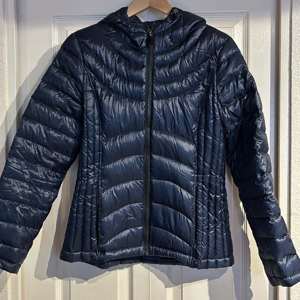 Andrew Marc Hooded Puffer Jacket - Gem